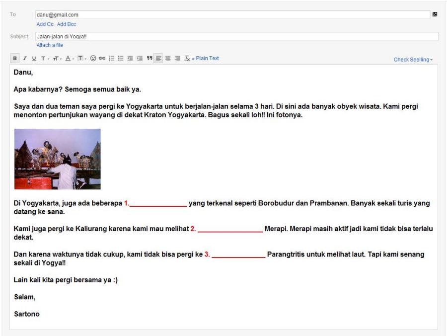 Mulai Membaca 1 | Jalan-Jalan di Yogya | Email